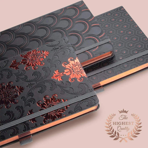 Metallic Embossed Vintage Leather Journal – Embark Travel Store