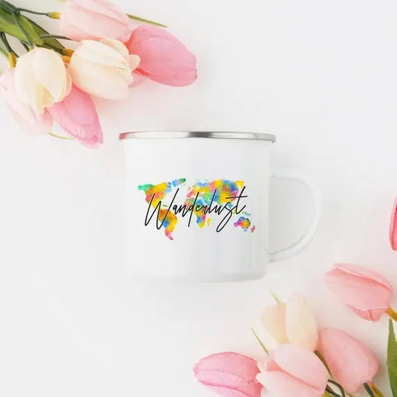 Wanderlust Map Coffee Mug – Embark Travel Store